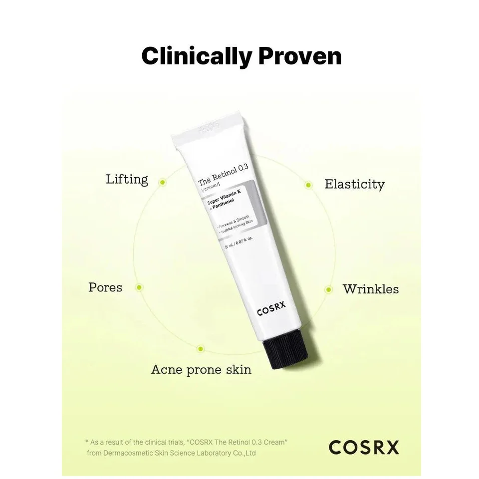 Cosrx The Retinol Crème Rétinol Concentré à 0,3% Anti Age, Rides, Peau ...